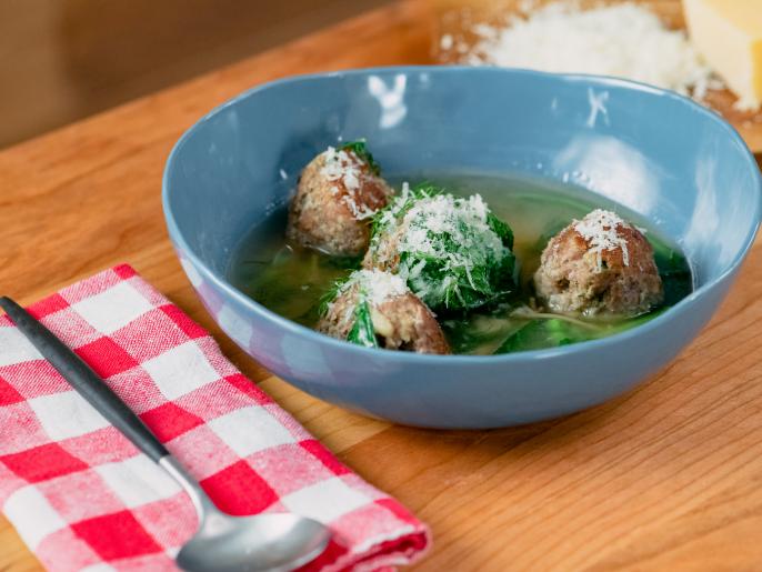 Toasted Pasta and Meatballs in Parmesan Brodo Recipe | Justin Chapple ...