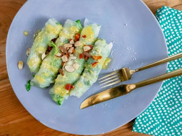 Mini Caesar Salad Rolls Recipe | Mary Giuliani | Food Network