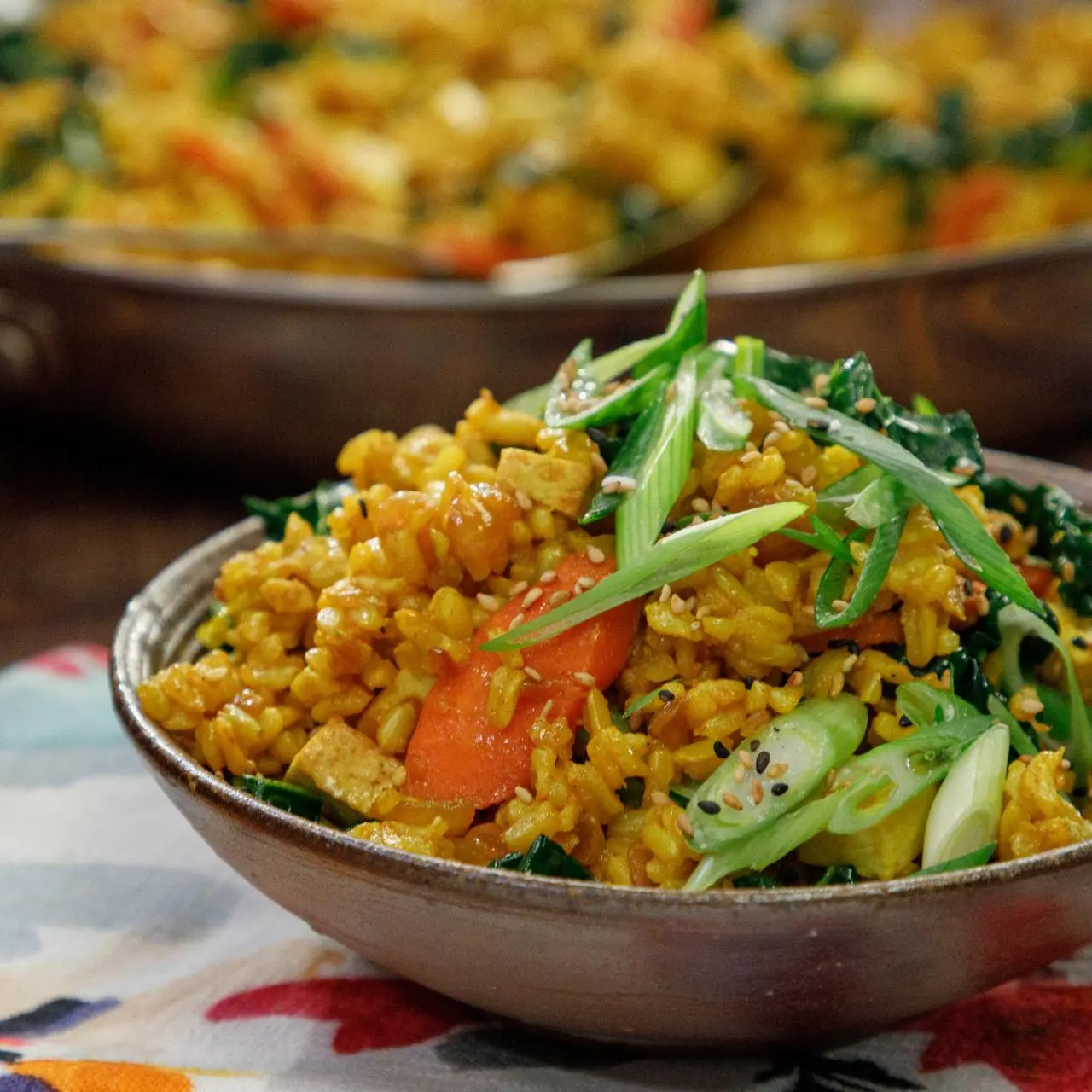 how to cook fried rice with turmeric
