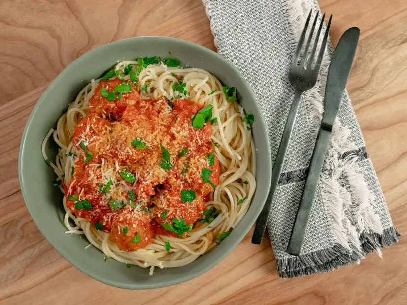 Spaghetti and Turkey Meatballs Recipe | Food Network