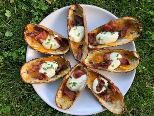 Loaded Baked Potato Skin Cups Recipe | Catherine McCord | Food Network