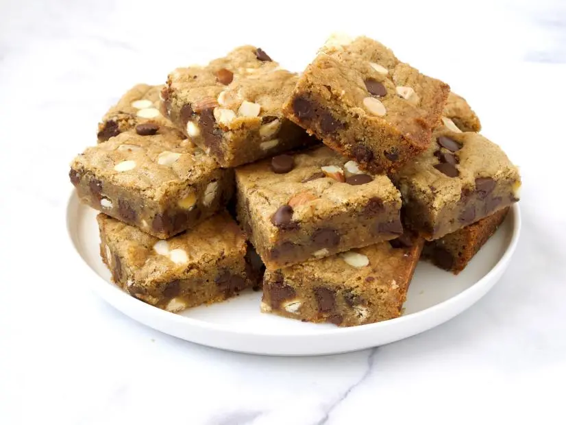 Toasted Almond Espresso Blondies Recipe | Dan Langan | Food Network