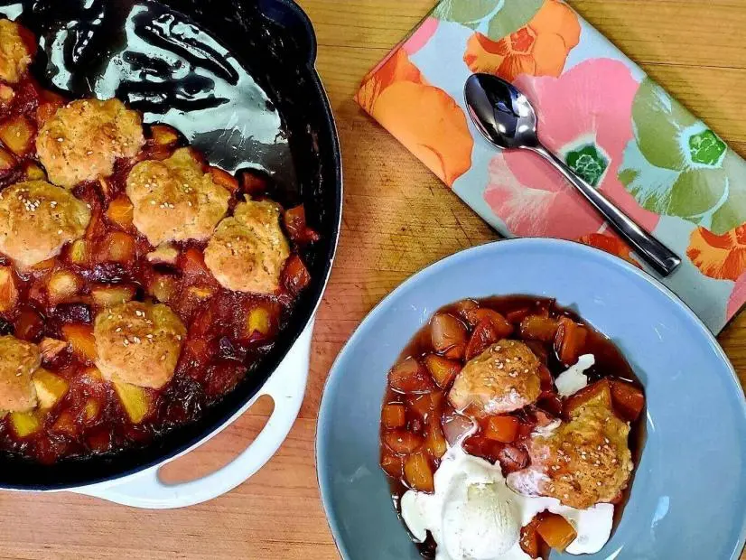Stone Fruit Cobbler Recipe | Carla Hall | Food Network