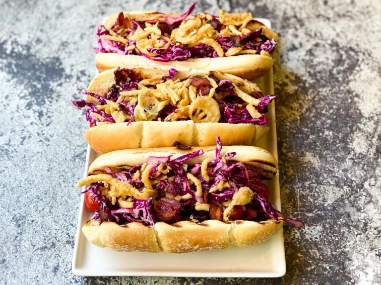 Loaded BBQ Bacon Hot Dogs Recipe | Stuart O'Keeffe | Food Network
