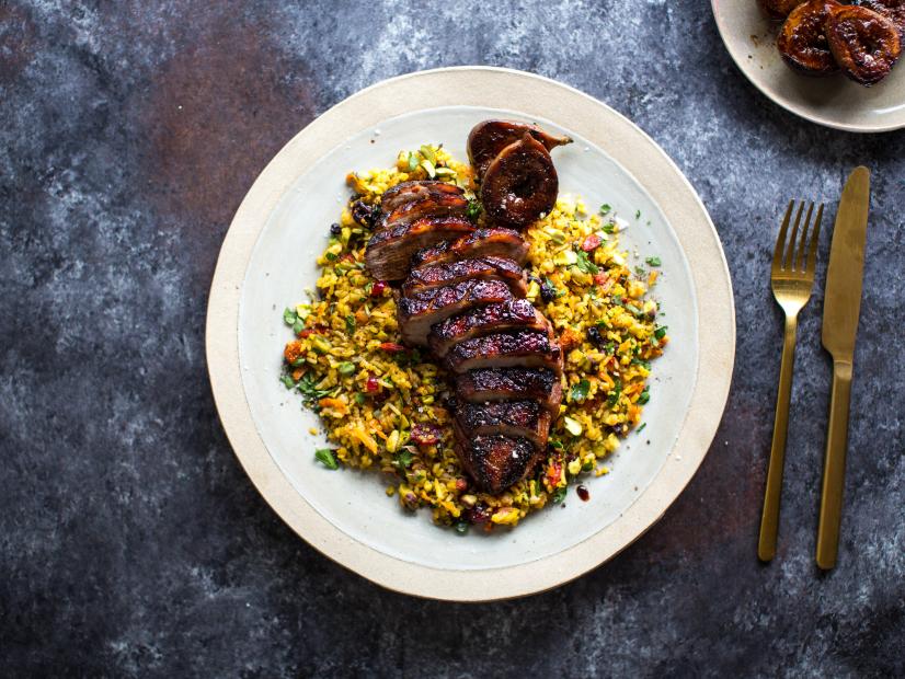 Spiced Duck with Figs & Ruby Spiced Rice Recipe | Donal Skehan | Food ...