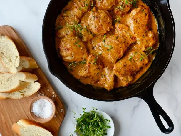 One-Pan Creamy Mustard Chicken Recipe | Kelly Senyei | Food Network