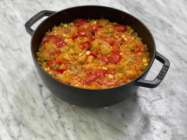 Eggplant and Vegetable Rice Recipe | Scott Conant | Food Network