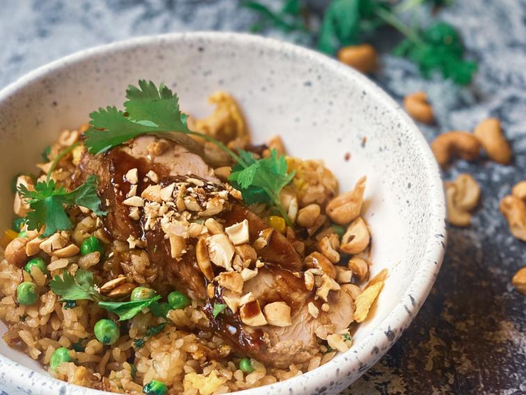 5-Spice Pork and Fried Rice Recipe | Stuart O'Keeffe | Food Network