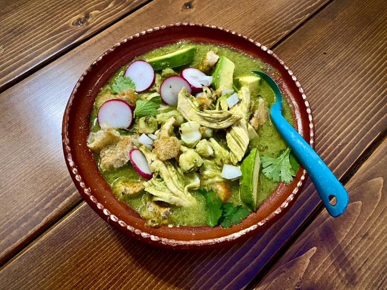 Pozole Verde con Pollo (Green Chicken-and-Hominy Stew) Recipe | Rick ...