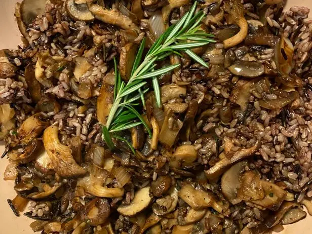 Wild Rice with Rosemary and Garlicky Mushrooms Recipe | Priya Krishna ...