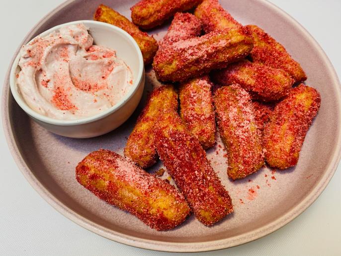 Strawberries-and-Cream Churros Recipe | Food Network