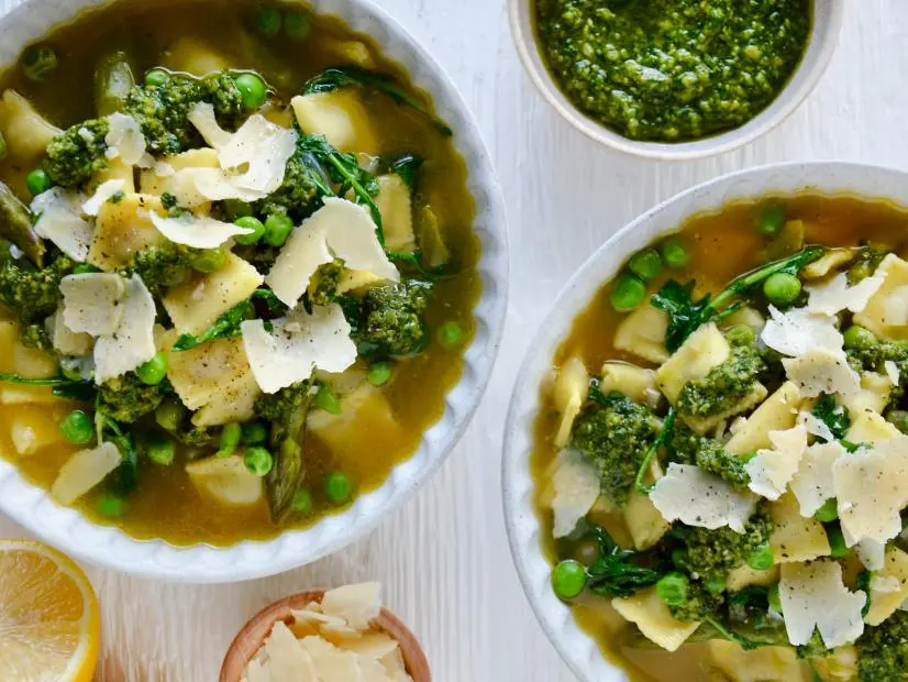 Spring Ravioli Soup Recipe | Kelly Senyei | Food Network