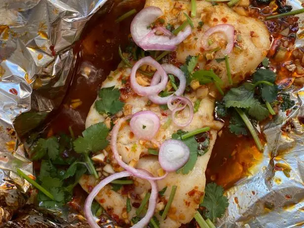 Chile-Crisp Fish Packets Recipe | Priya Krishna | Food Network