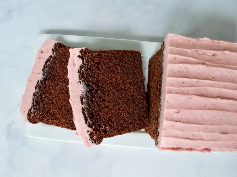 Chocolate Pound Cake with Strawberry Frosting Recipe | Dan Langan ...