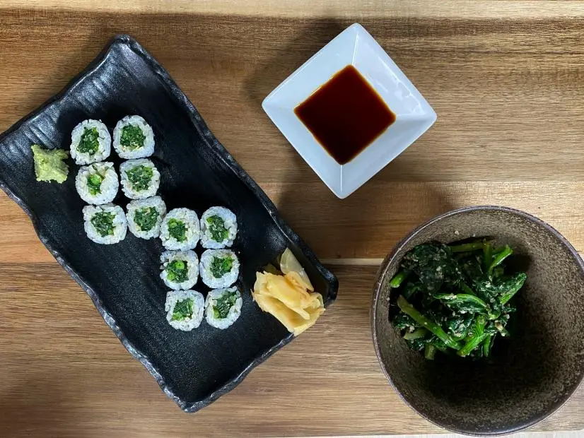 Horensou no Goma-ae and Goma-ae Hosomaki Recipe | Food Network