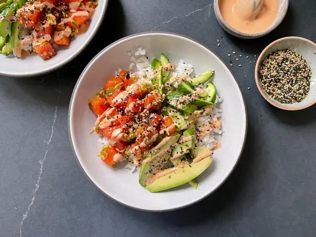 Soy-Ginger Watermelon Rice Bowls with Avocado and Cucumber Recipe ...