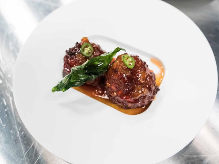 Bologna BBQ Meatballs Recipe | Matthew Grunwald | Food Network