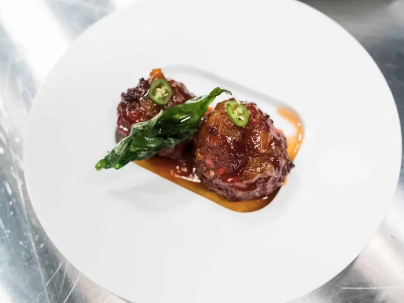 Bologna BBQ Meatballs Recipe | Matthew Grunwald | Food Network