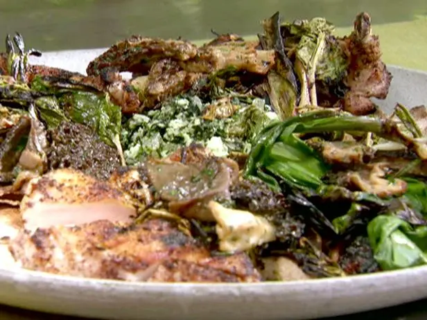 Grilled Chicken Breast with Foraged Vegetables, Nettle Pesto, and ...