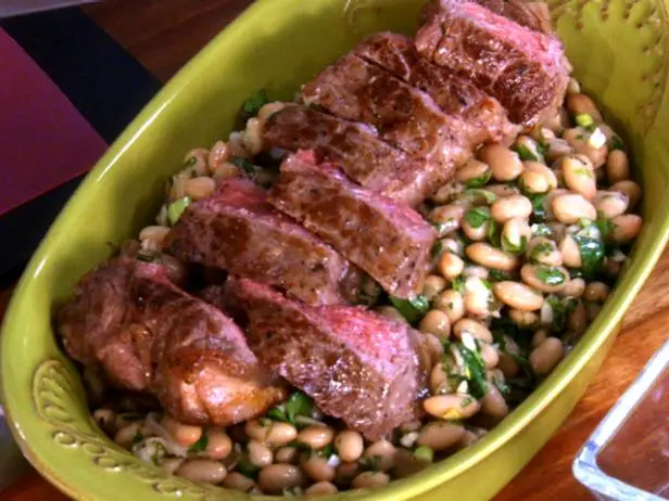 Warm White Bean and Steak Salad Recipe | Marcela Valladolid | Food Network