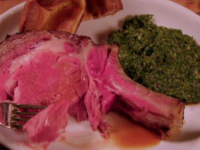 Roast Prime Rib with Thyme Au Jus Recipe | Bobby Flay | Food Network