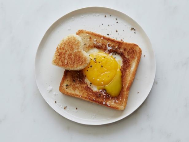 Egg-in-a-Heart and Heart Bacon | Food Network