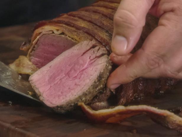 Bacon Wrapped Beef Tenderloin Recipe | Guy Fieri | Food Network