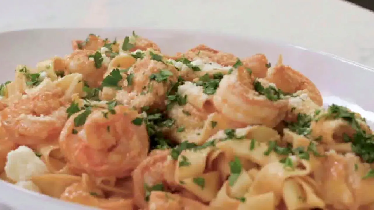Shrimp Broth and Pasta Recipe | Food Network Kitchen | Food Network