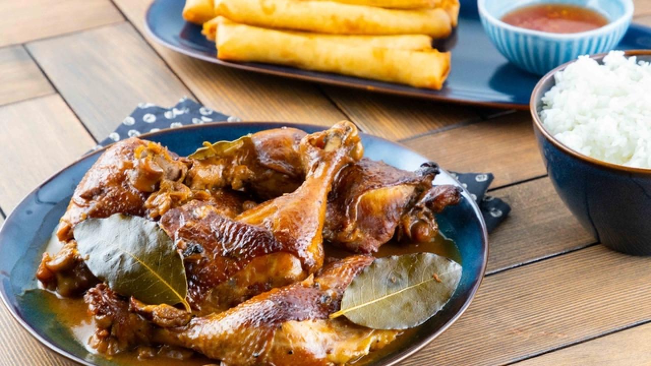 Chicken Adobo with Lumpia | Food Network