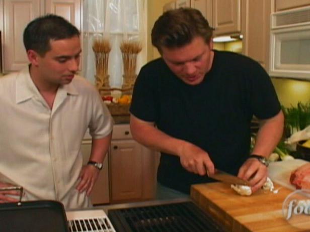 Grilled Steak and Peach Salad with Creamy Blue Cheese Dressing Recipe ...